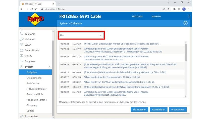 Fritzbox Ereignisprotokoll Anzeigen Computerwoche